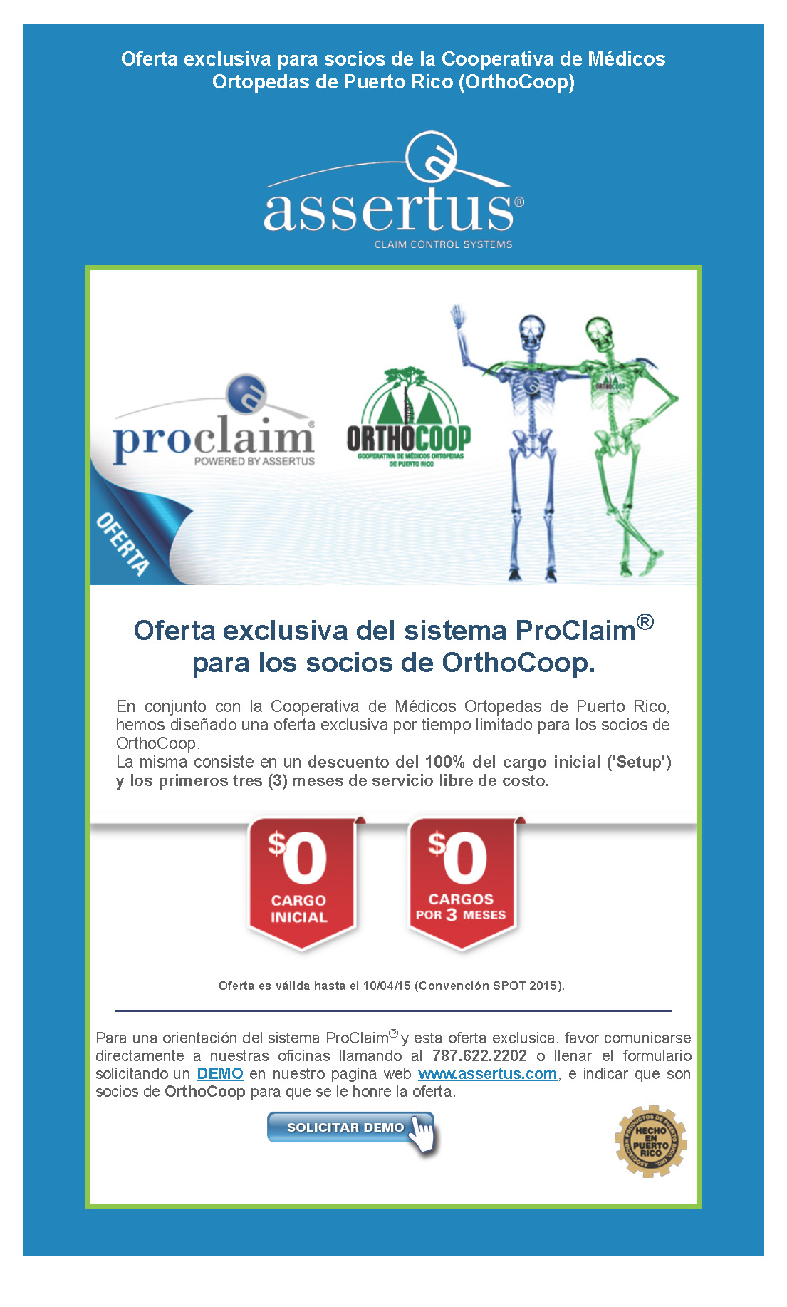 ProClaim & OrthoCoop - ASSERTUS On-Line